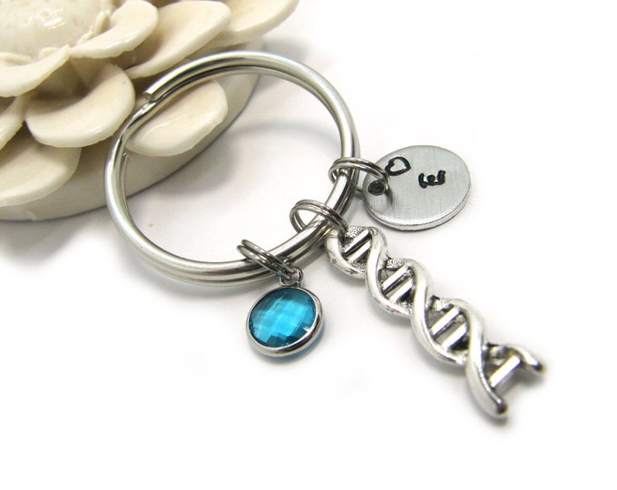 DNA Keychain, Microscope Keychain, Biologist Key Chain, Scientist ...