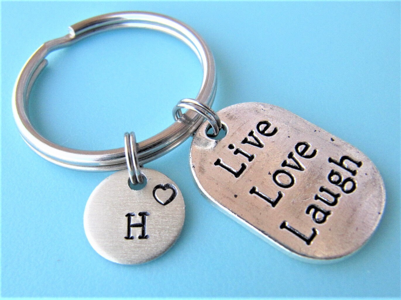 Live Love Life Keychain Live Love Life Charm Keychain - Etsy