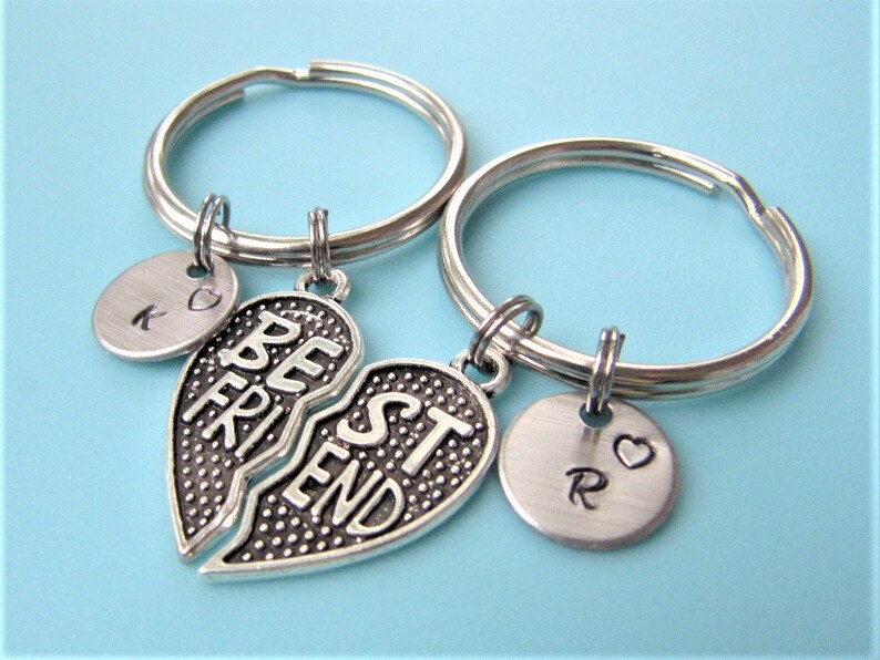 Set of 2 Best Friend Keychain Best Friends Gift Best Friend - Etsy