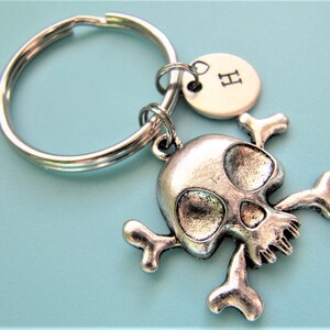 Skull and Cross Bones Keychain, Scull Keychain, Skeleton Keychain ...