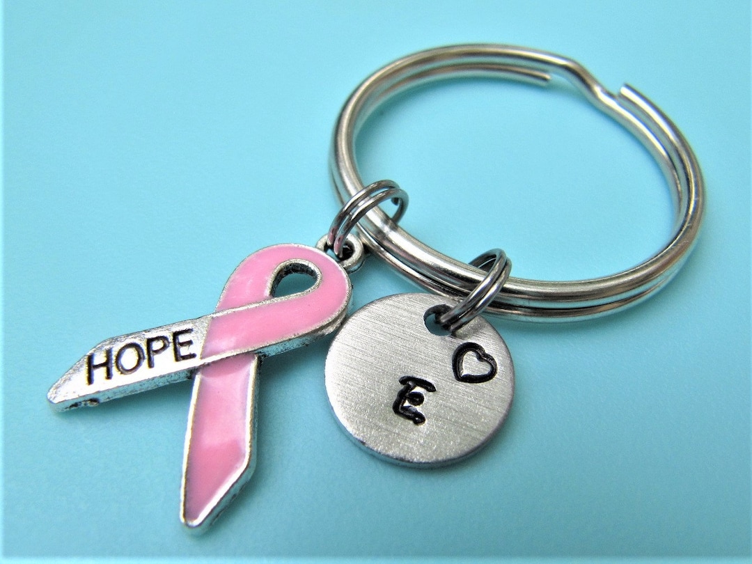 Personalized Breast Cancer Keychain, Cancer Survivor Gift, Cancer ...