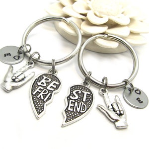 Set of 2 Friendship Keychains, Best Friend Keychain for 2, Best Friend ...