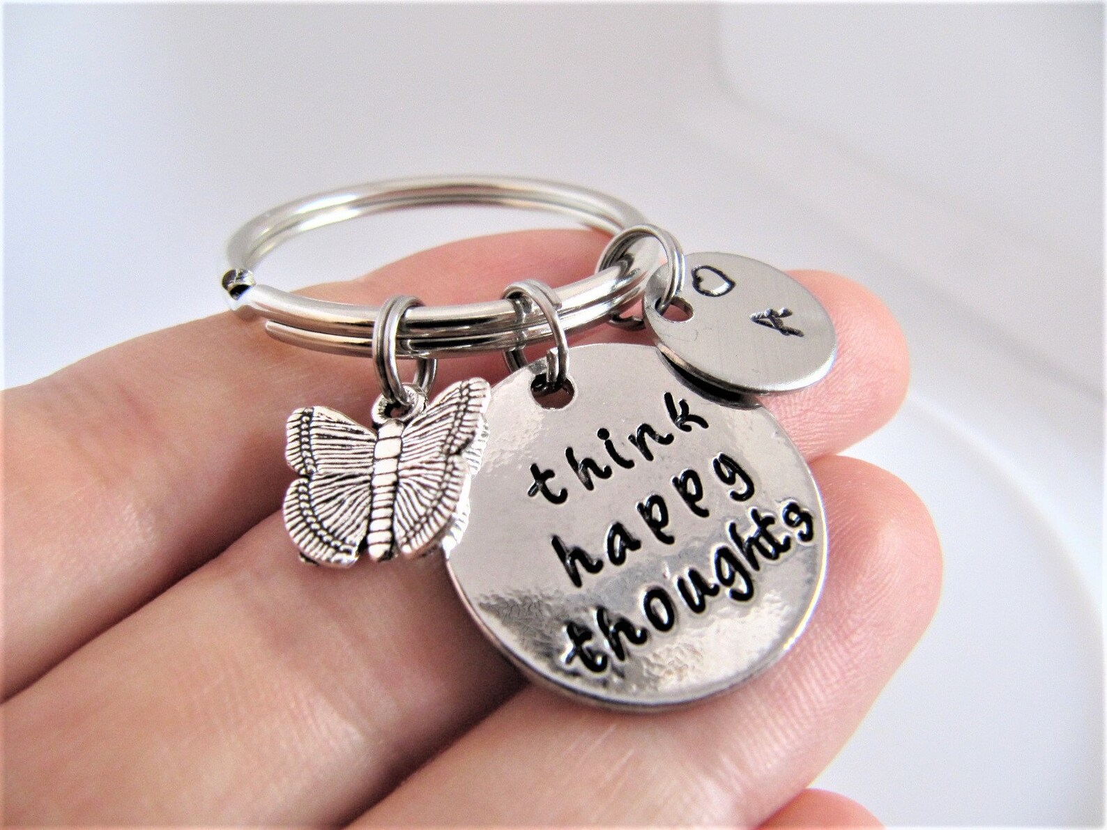 Personalized Statement Keychain Good Vibes Keychain Positive - Etsy