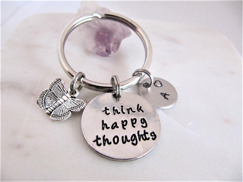 Personalized Statement Keychain Good Vibes Keychain Positive - Etsy