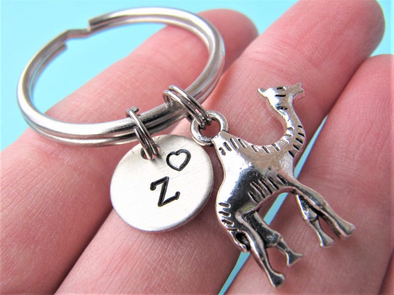Camel Keychain Camel Charm Keychain Initial Keychain | Etsy
