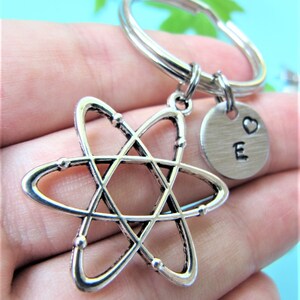 Atom Keychain, Atom Keyring, Science Keychain, Atom Gifts, Science Gift ...