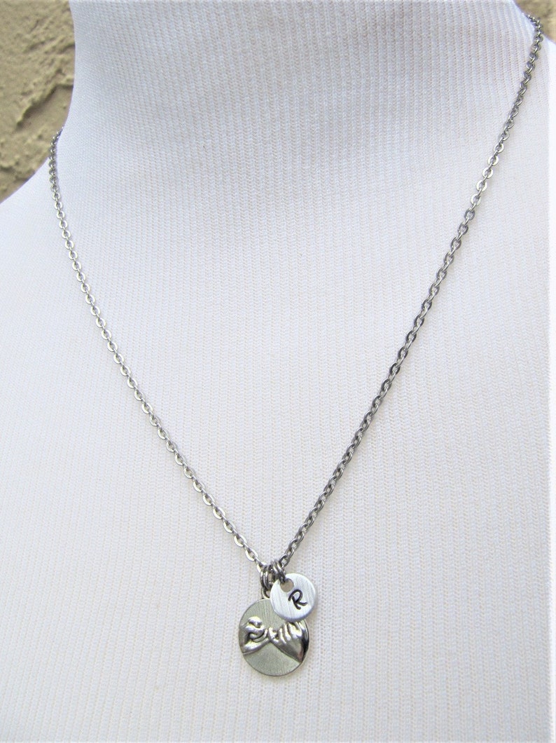 Set of 3 Pinky Promise Necklaces Silver Pinky Swear Necklace - Etsy