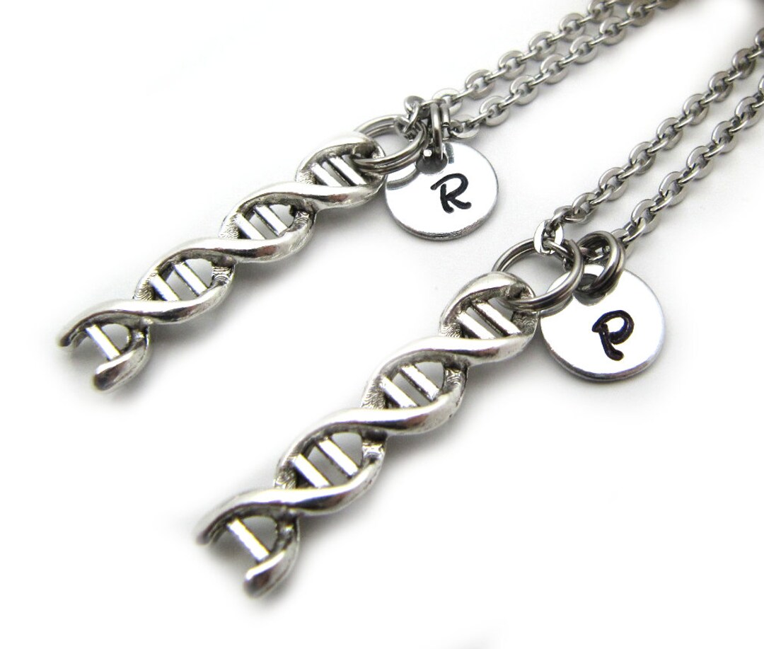 DNA Necklace, Friendship Necklace, Double Helix Necklace, DNA Jewelry ...