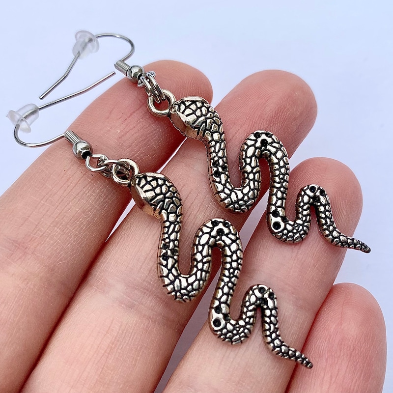 Snake Earrings - Etsy