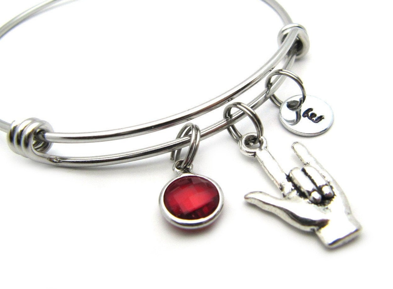 Personalized ASL Bracelet I Love You Sign Language Bracelet - Etsy UK