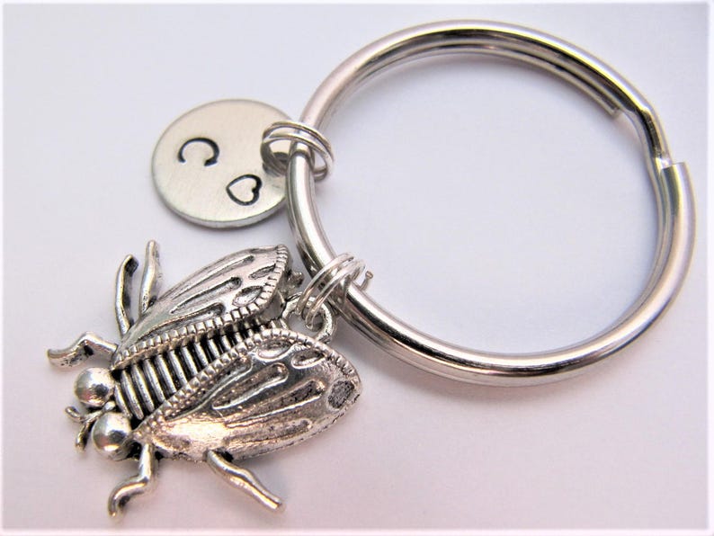 Fly Keychain Fly Charm Insect Keychain Personalized - Etsy