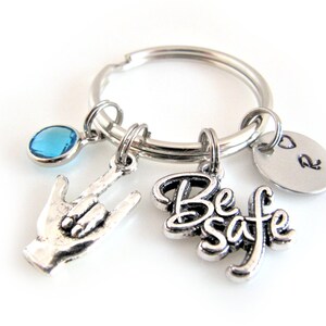 Be Safe I Love You Keychain, Be Safe Key Ring, Be Safe Gift, Cute ...