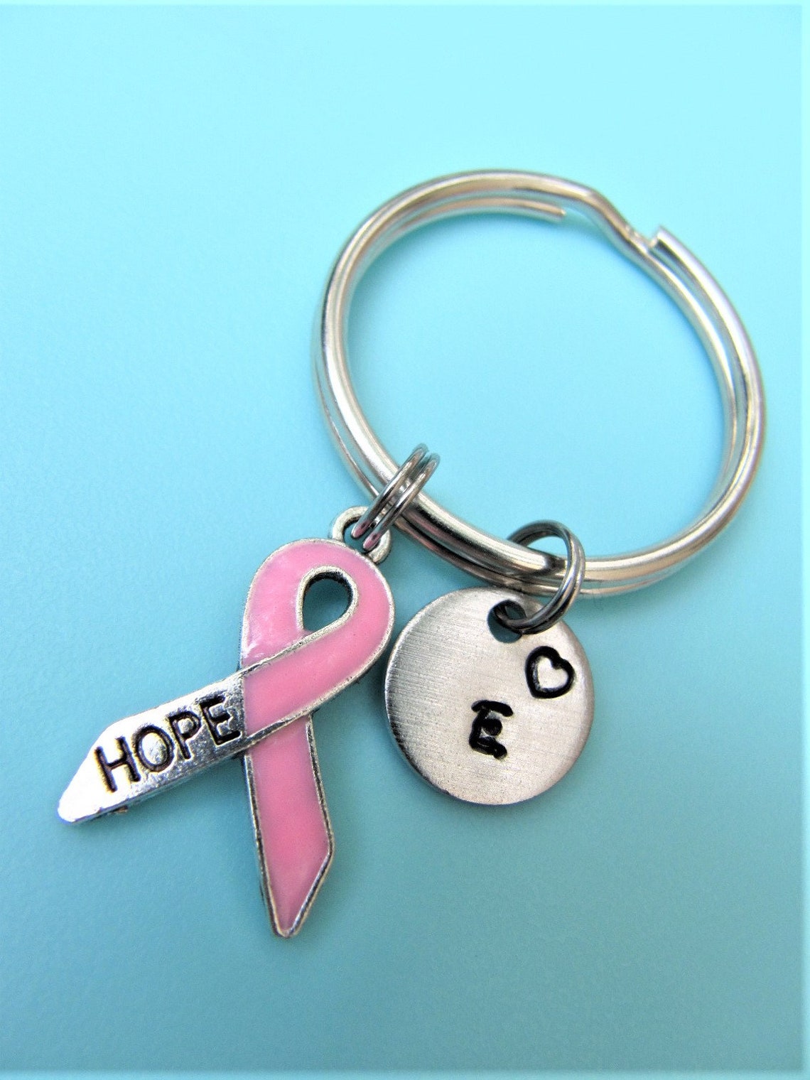 Personalized Breast Cancer Keychain Cancer Survivor Gift - Etsy