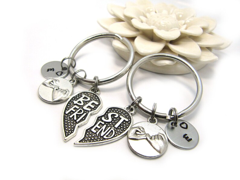 Set of 2 Pinky Promise Keychains Best Friend Keychain for 2 - Etsy