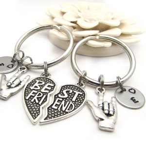 Set of 2 Friendship Keychains, Best Friend Keychain for 2, Best Friend ...