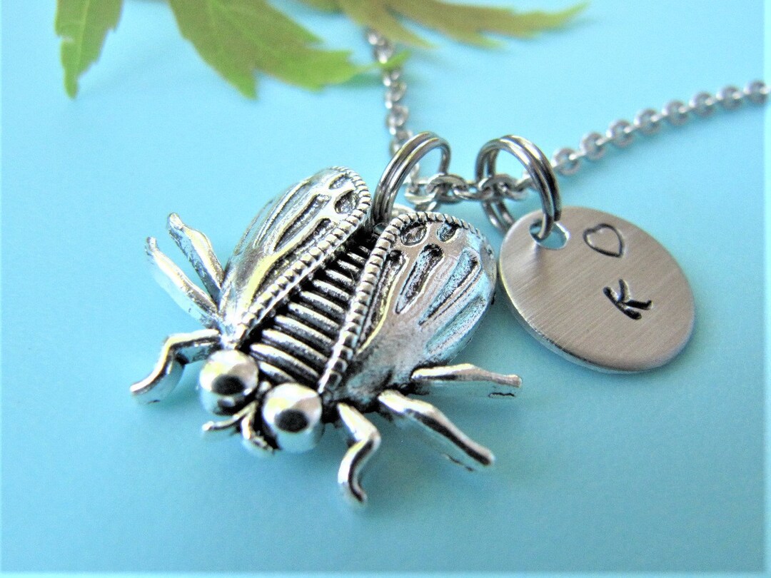 Fly Charm Necklace, Fly Insect Necklace, Fly Jewelry, Insect Jewelry ...