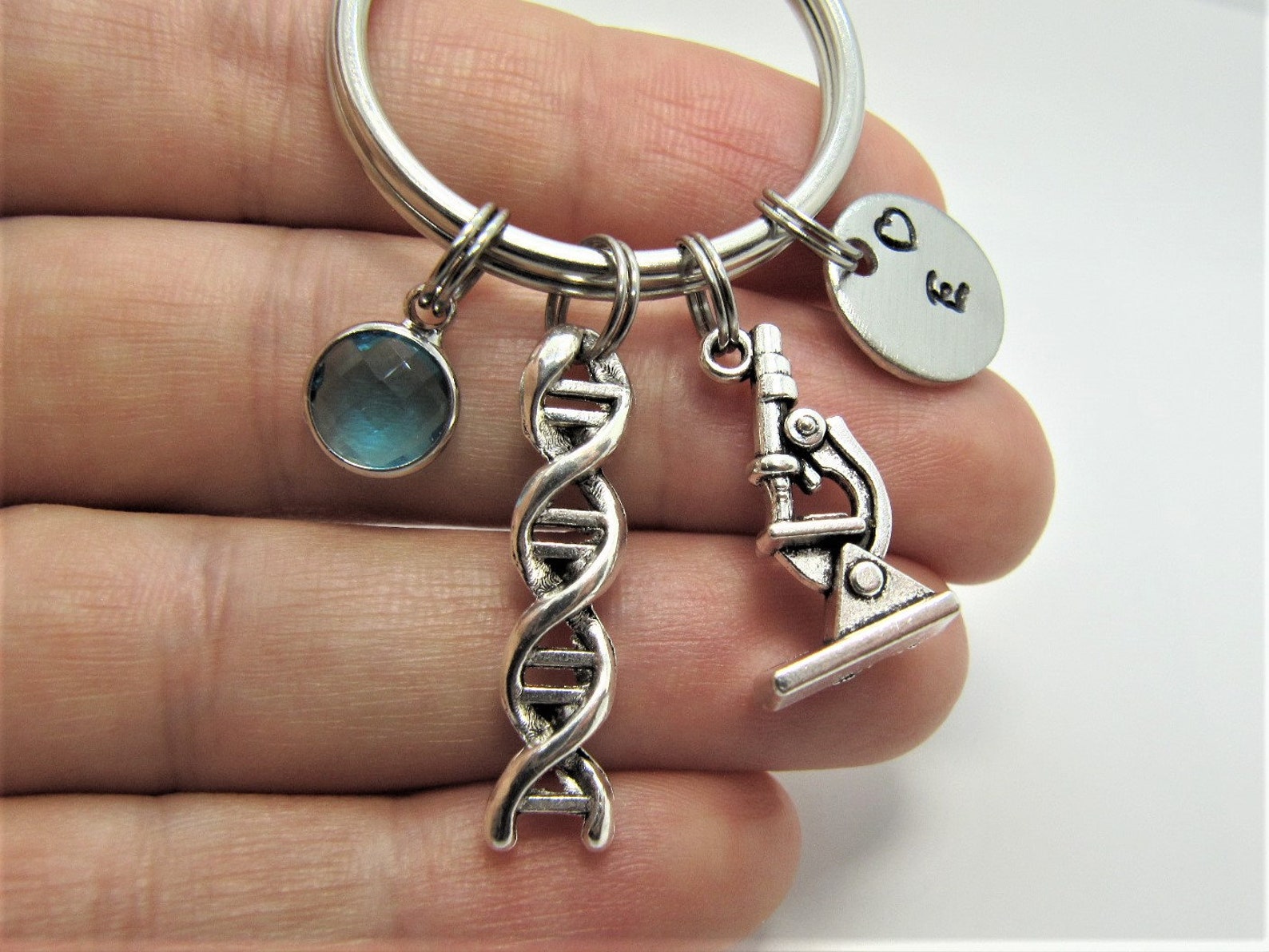 Personalized DNA Keychain Microscope Keychain Science | Etsy