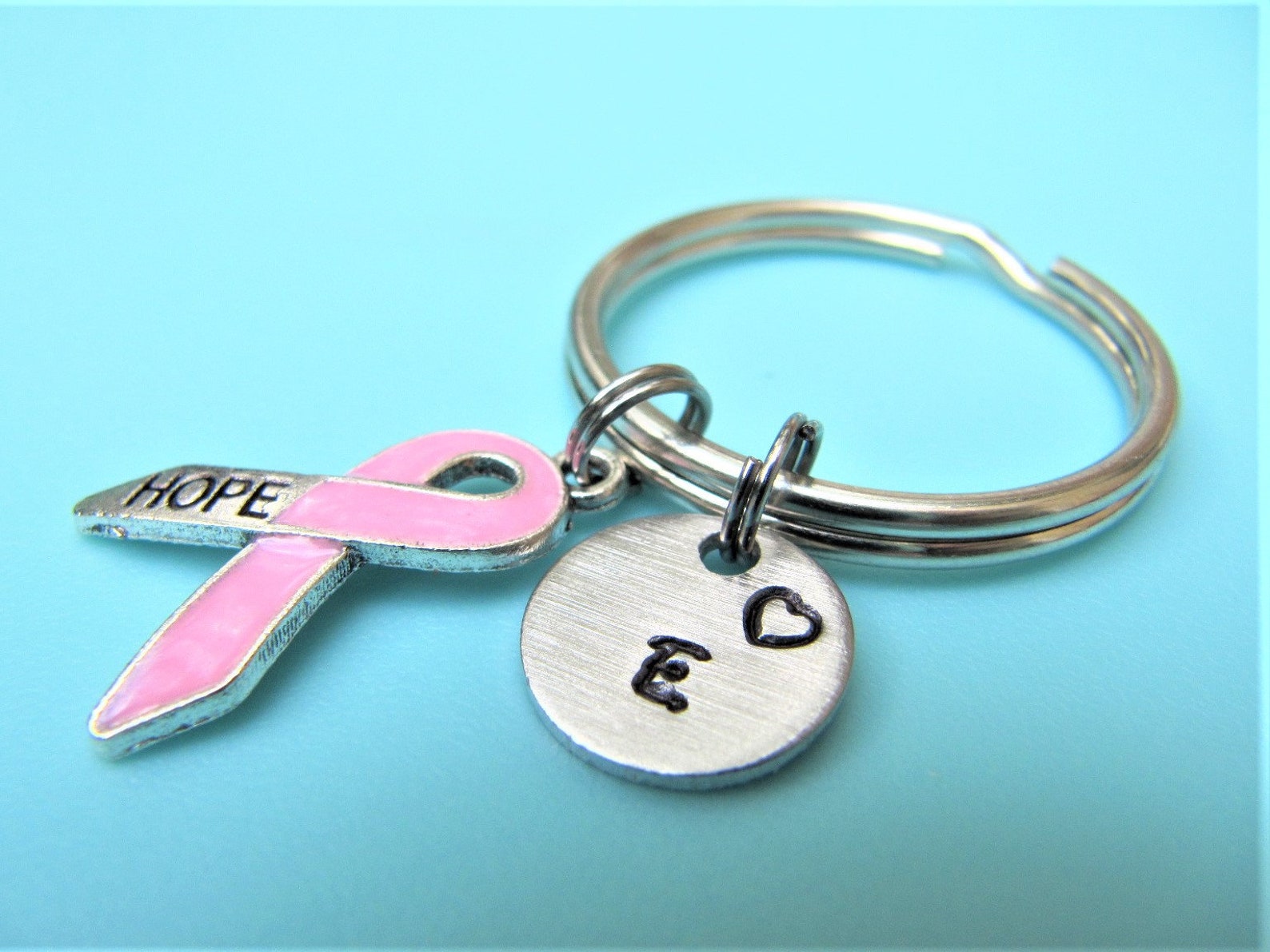 Personalized Breast Cancer Keychain Cancer Survivor Gift - Etsy