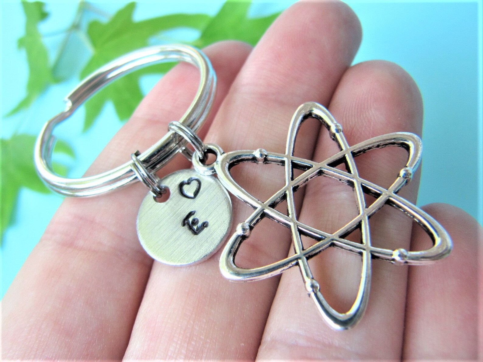 Atom Keychain Atom Keyring Science Keychain Atom Gifts - Etsy