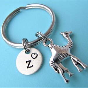 Camel Keychain, Camel Charm Keychain, Initial Keychain, Personalized ...