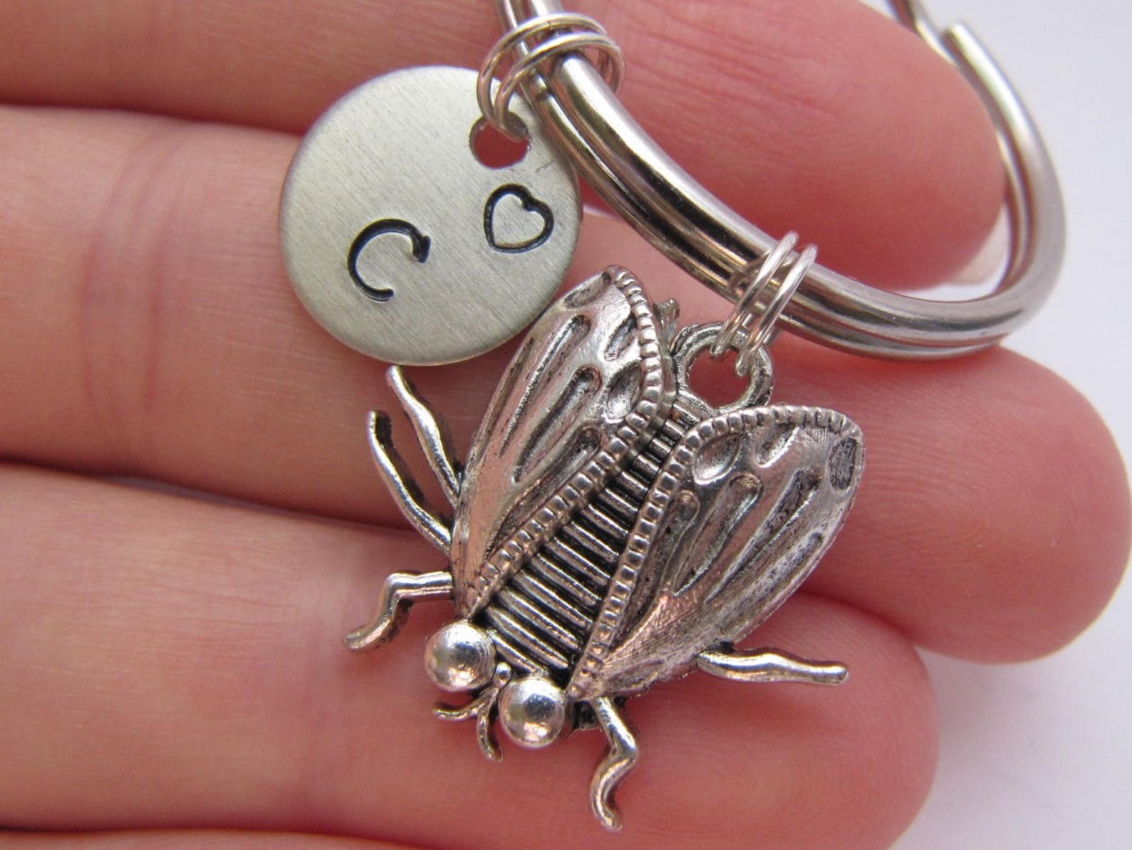 Fly Keychain Fly Charm Insect Keychain Personalized - Etsy