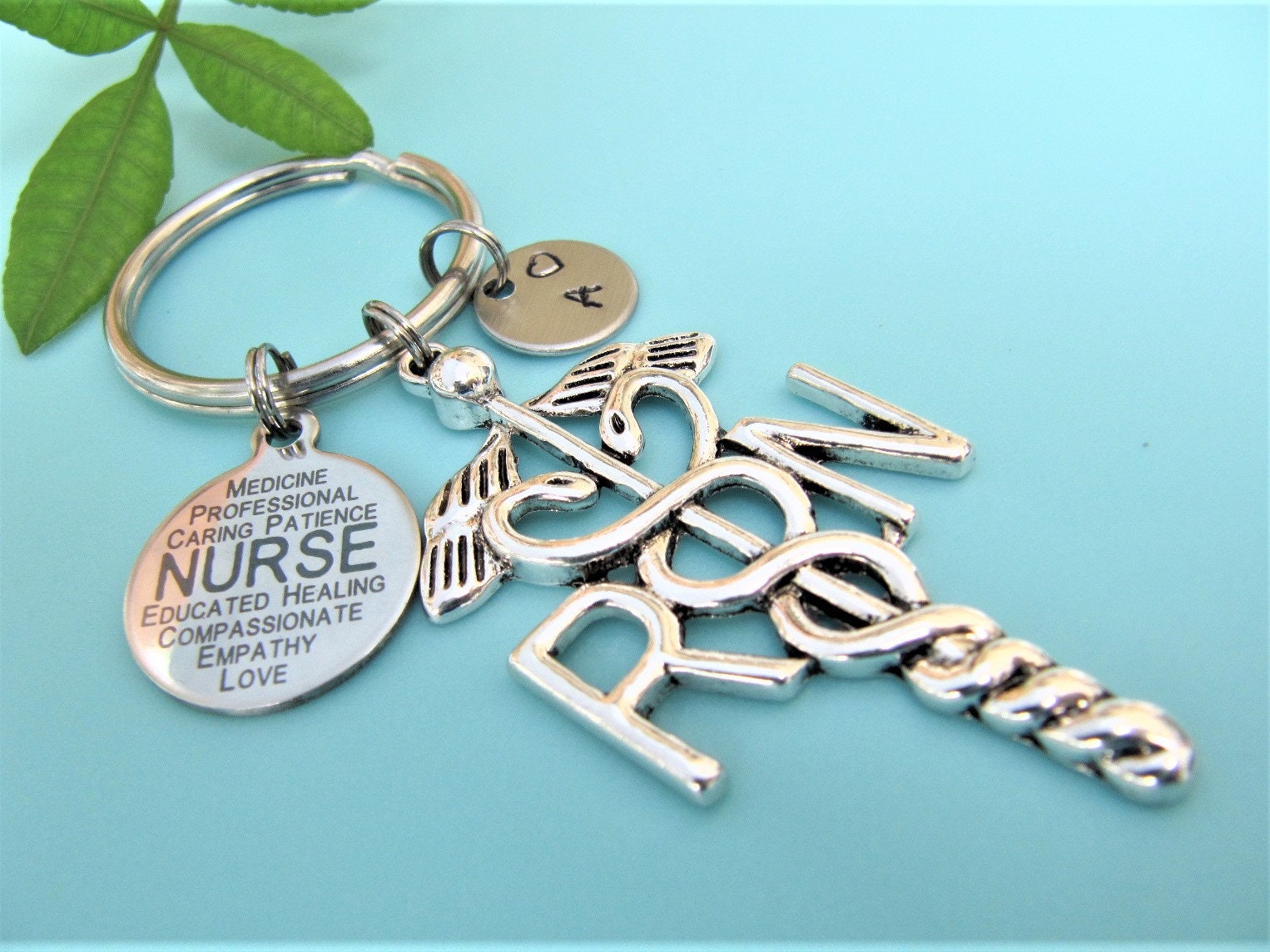 Personalized Rn Keychain Nurse Keychain RN Keyring RN - Etsy UK
