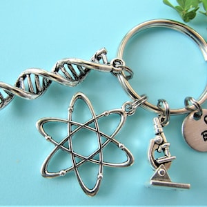 DNA Keychain, Microscope Keychain, Science Keychain, DNA Gifts ...