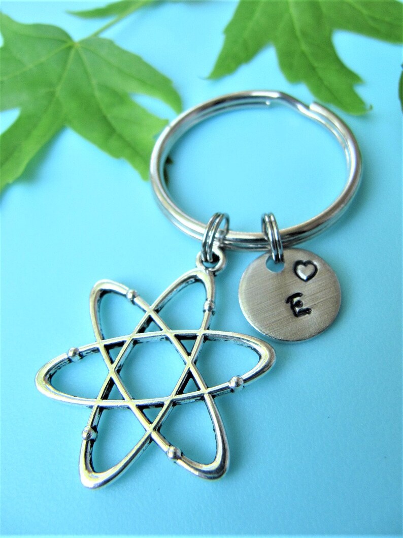 Atom Keychain Atom Keyring Science Keychain Atom Gifts - Etsy