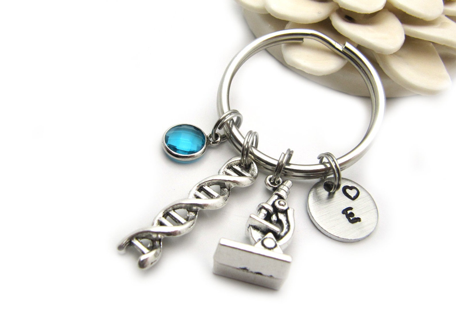 Personalized DNA Keychain Microscope Keychain Science | Etsy
