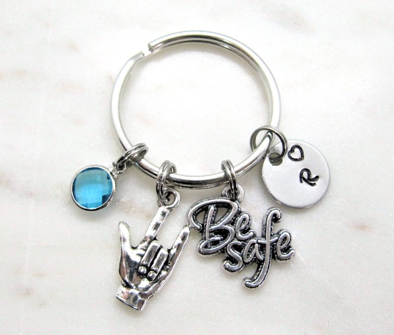 Be Safe I Love You Keychain Be Safe Key Ring Be Safe Gift | Etsy