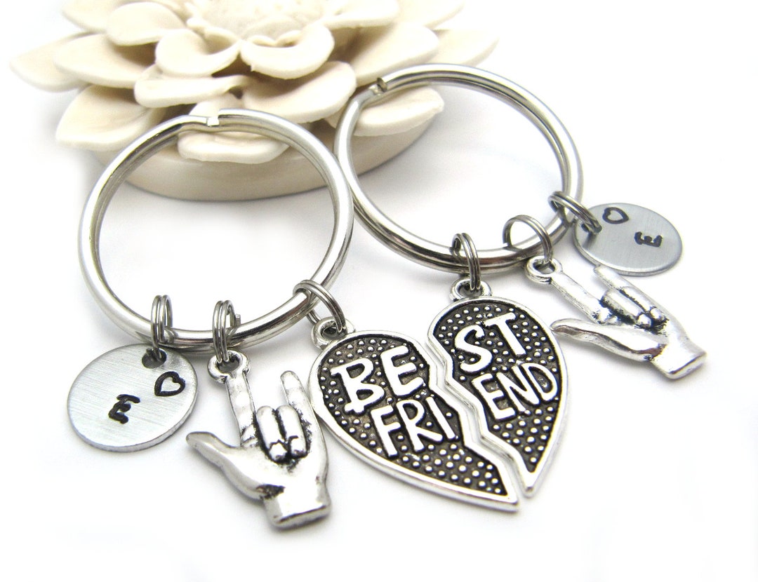 Set of 2 Friendship Keychains, Best Friend Keychain for 2, Best Friend ...