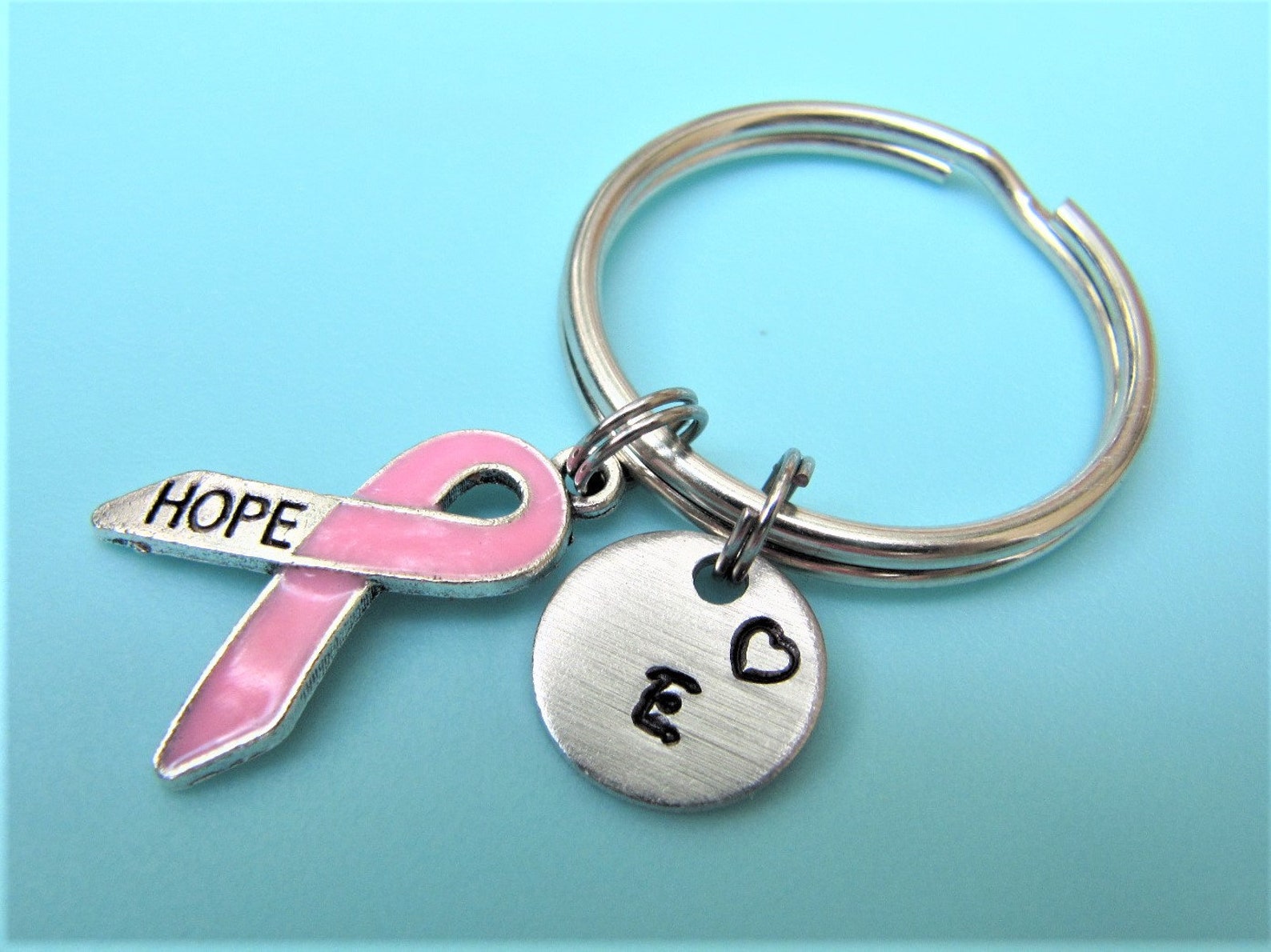 Personalized Breast Cancer Keychain Cancer Survivor Gift - Etsy