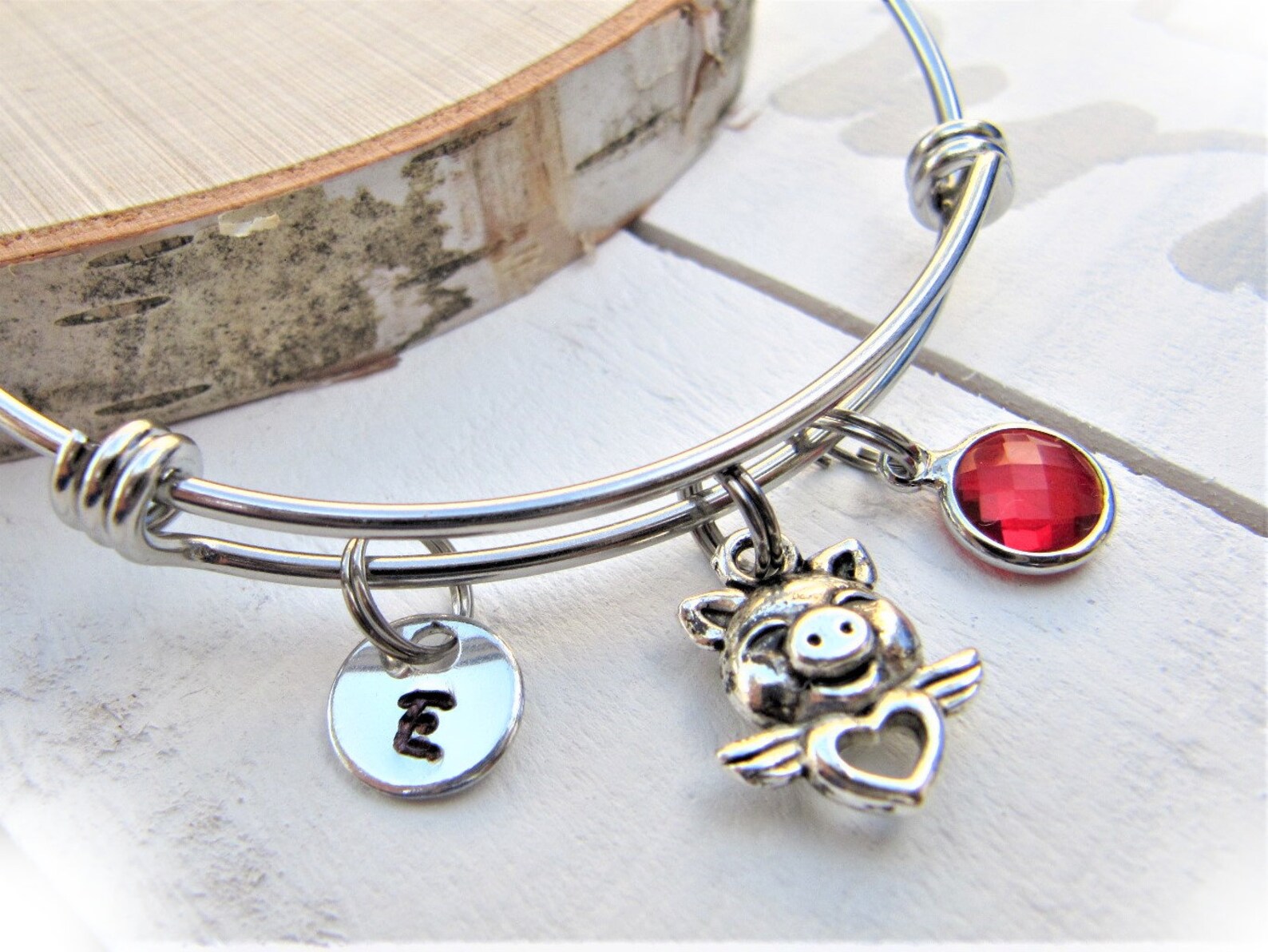 Personalized Pig Charm Bracelet Pig Jewelry Pig Lover Gift - Etsy