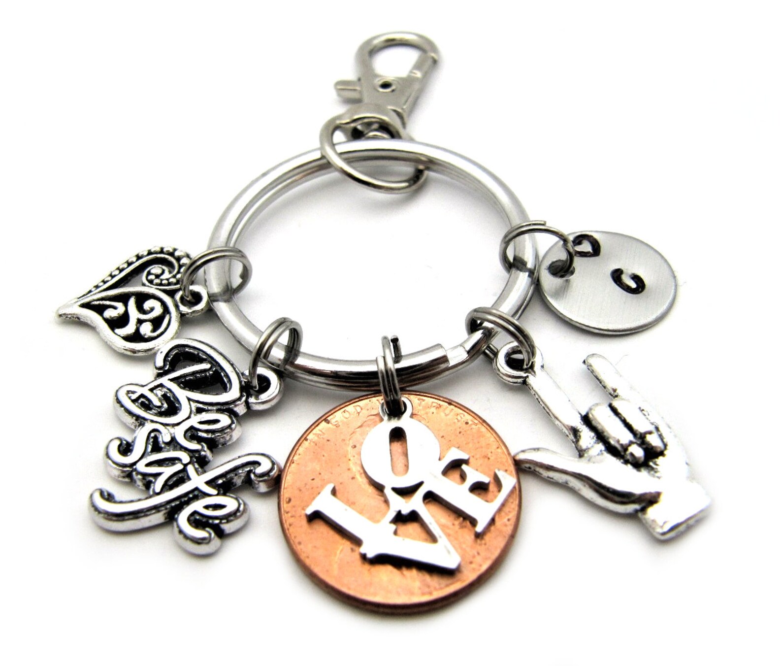 Personalized Penny Keychain Lucky Penny Keychain Penny Gift - Etsy