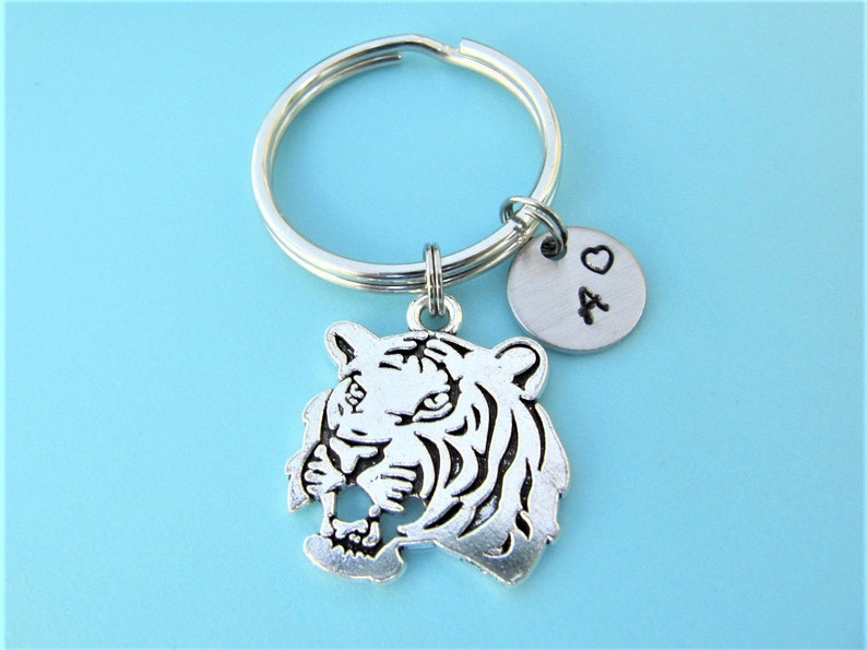 Personalized Tiger Keychain Tiger Keyring Animal Keychain | Etsy