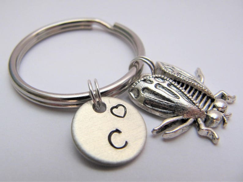 Fly Keychain Fly Charm Insect Keychain Personalized - Etsy