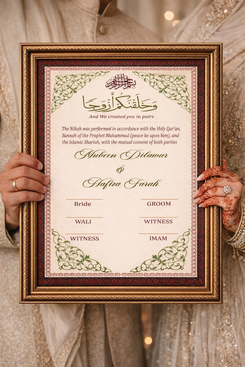 15+ Islamic Nikah Certificate Templates Bundle– Printable Islamic ...