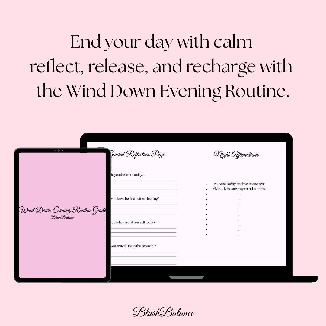 Wind Down Evening Routine Guide - Etsy