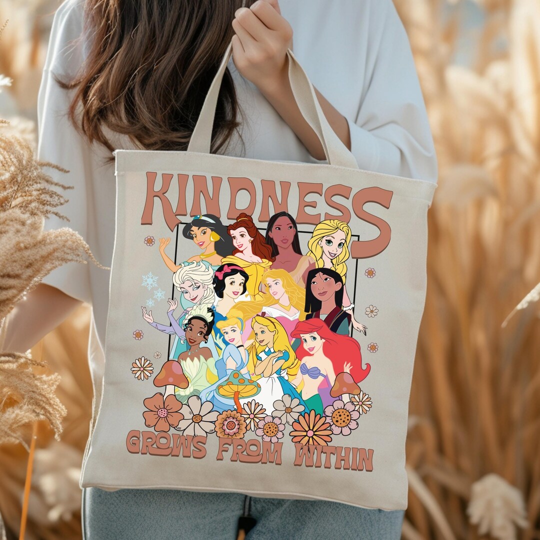 Disney Princess Kindness Tote Bag - Grows From Within Quote - Cute ...