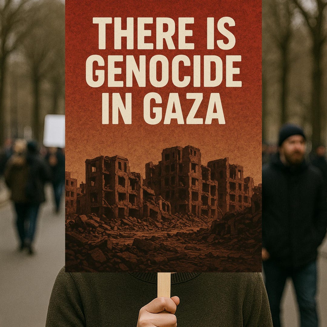There is Genocide in Gaza Protest Sign, Free Palestine Poster, Free ...