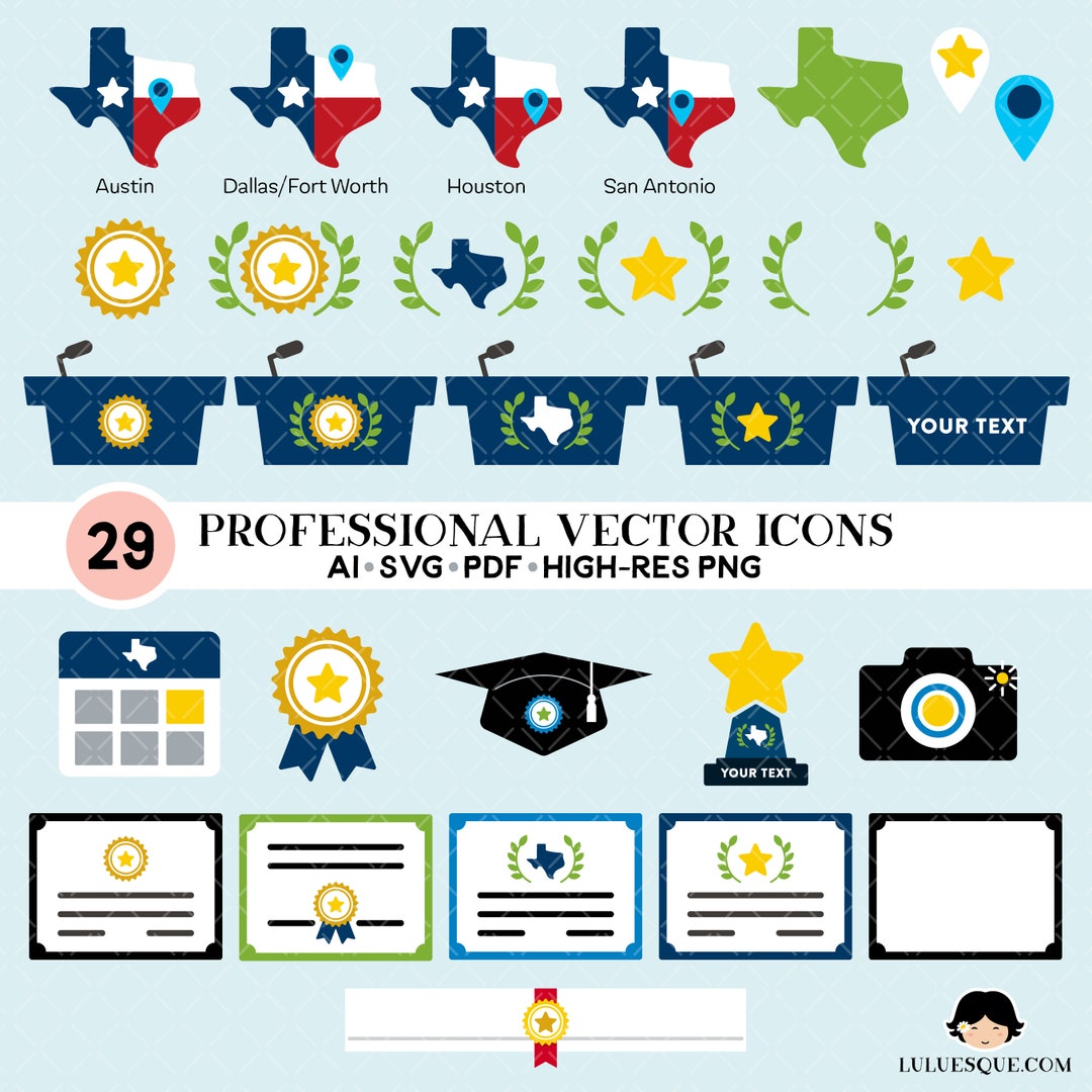 Professional Vector Icons - Texas Legislative Government. INSTANT ...