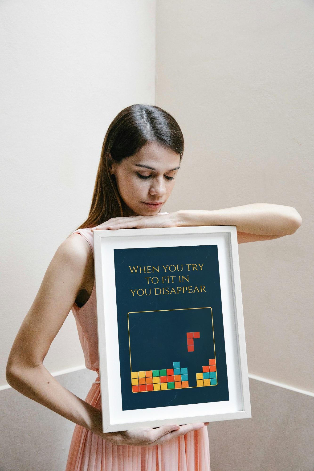 Printable Tetris Poster - Self-love Motivational Wall Art ...