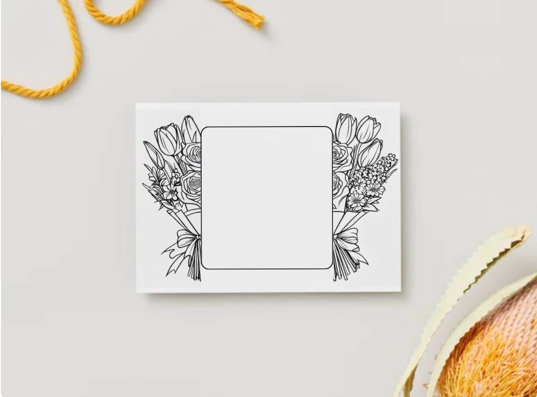 Mother’s Day Flower Coloring Card for Kids – Printable Foldable Bouquet ...