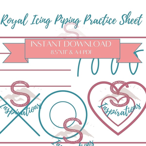 Piping Practice Sheets - Etsy