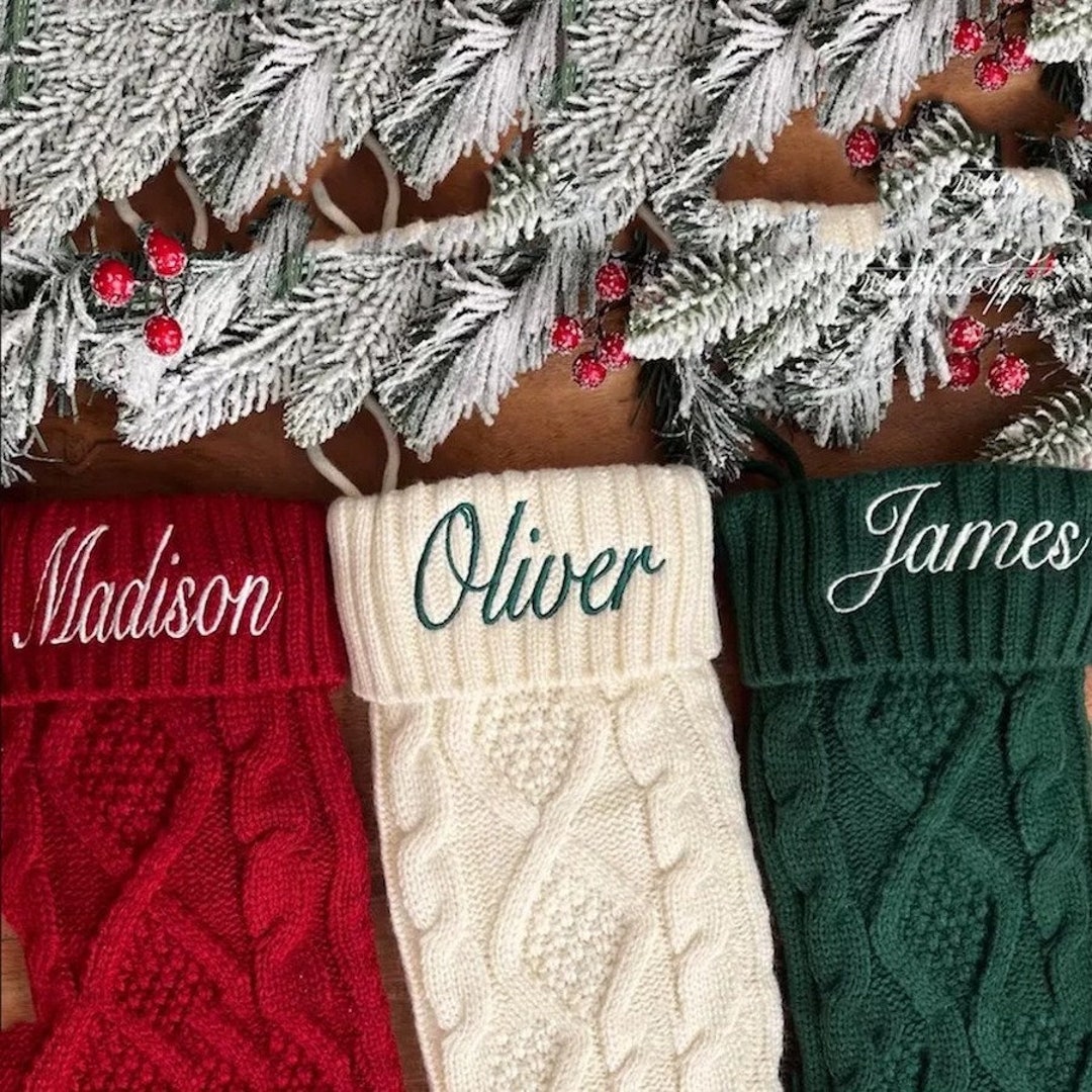 Personalized Name Christmas Stockings Monogrammed Christmas Etsy