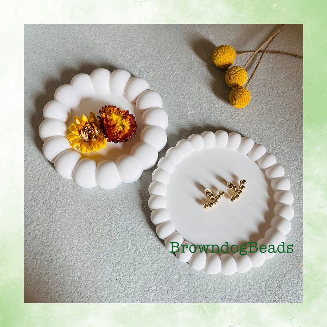DIY Bubble Coaster Plaster Silicone Mold Handmade Storage Tray Epoxy ...