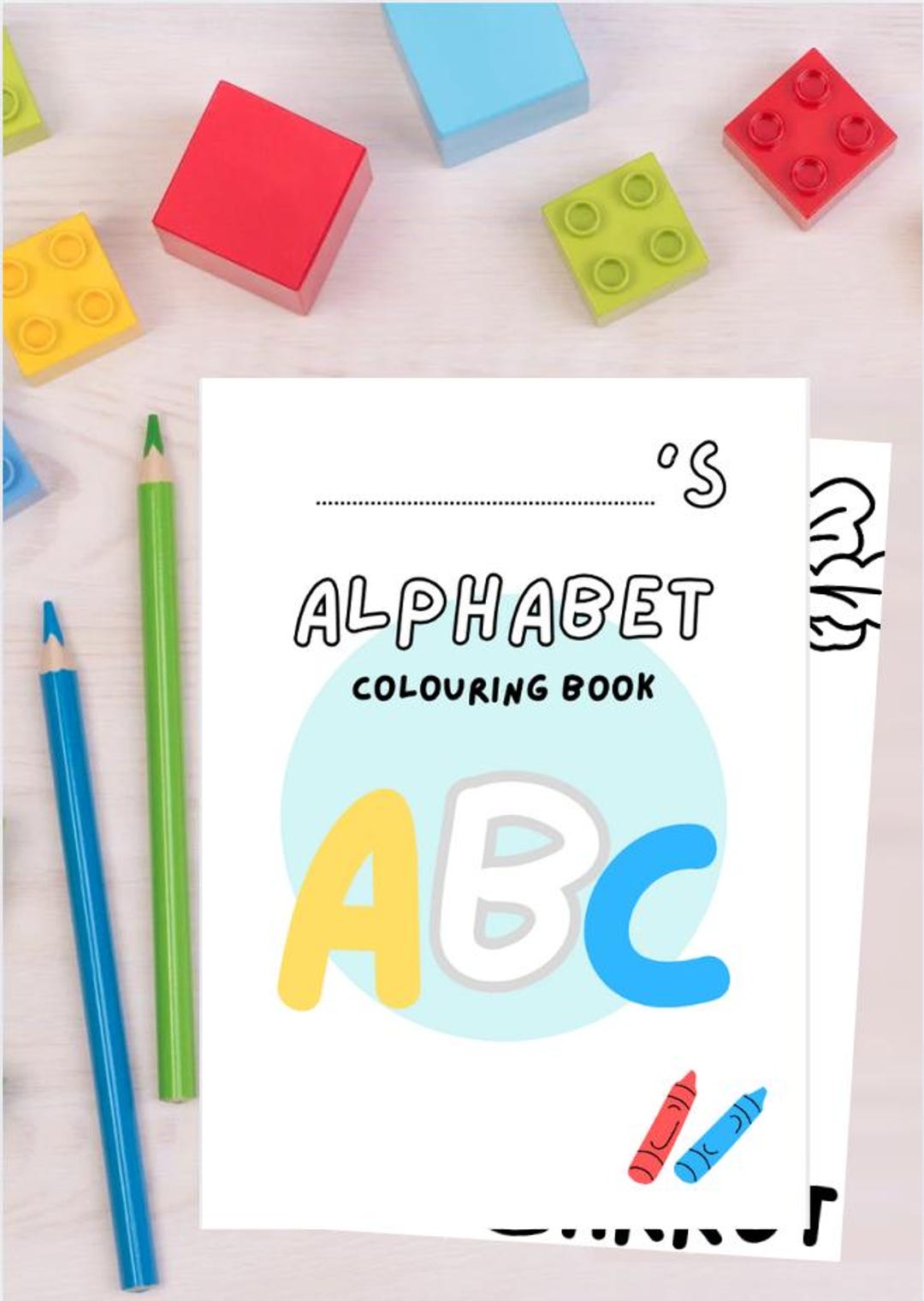 Kids Printable Abc's Colouring PDF Book - Etsy