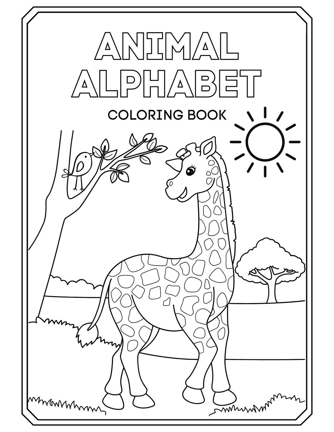 Educational Animal Alphabet Coloring Pages - A to Z Printable - Etsy