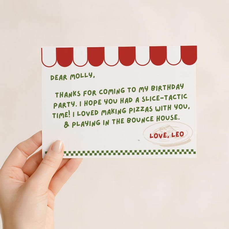 Pizza Party Invitation Bundle: Kids Birthday Stationery Set (canva ...