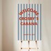 Cabana Stripe Welcome Sign: Beach Party Decor (canva Template) - Etsy